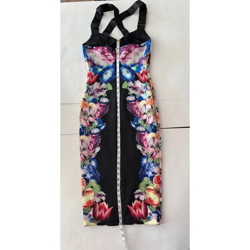 Ted Baker | Dresses | Ted Baker London Floral Bodycon Dress Sz Us 4 ...